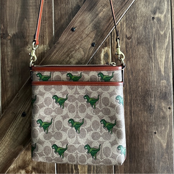 Coach | Bags | Kitt Messenger Crossbody In Signature Canvas With Rexy ...